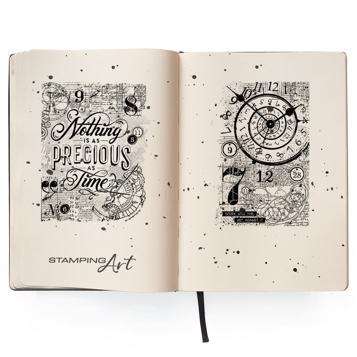 CLEAR STAMP SET 4"X6" NOTHING IS AS PRECIOUS AS TIME - Boutiscrap